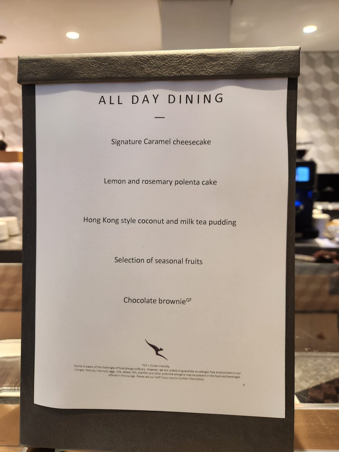 Qantas Lounge Hong Kong Airport Food Review with photos