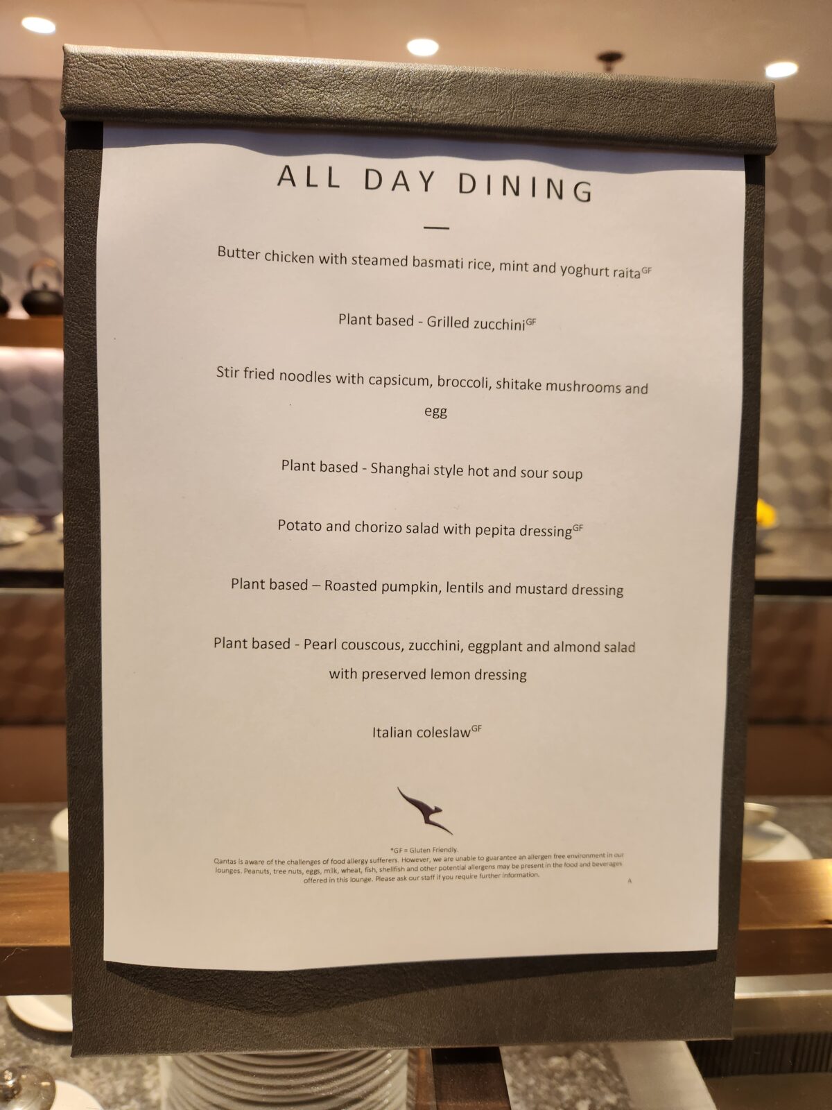 Qantas Lounge Hong Kong Airport Food Review with photos