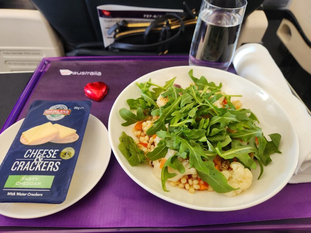 Virgin Australia Business Class Food Review + photos Melb to Canberra
