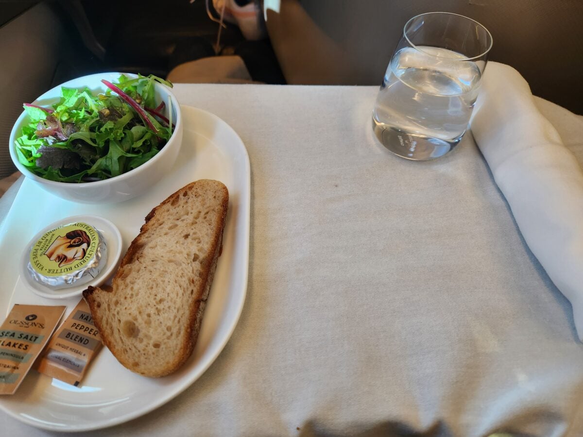 Qantas Business Class Food Review QF 10 Perth to Melbourne (photos + menu)
