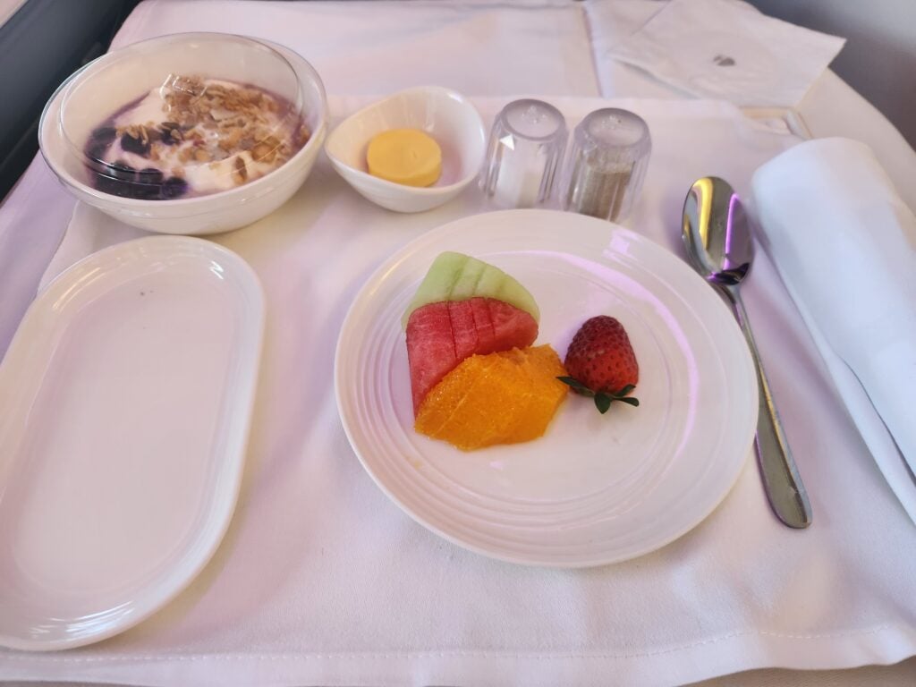 Malaysia Airlines Business Class Food Review with photos